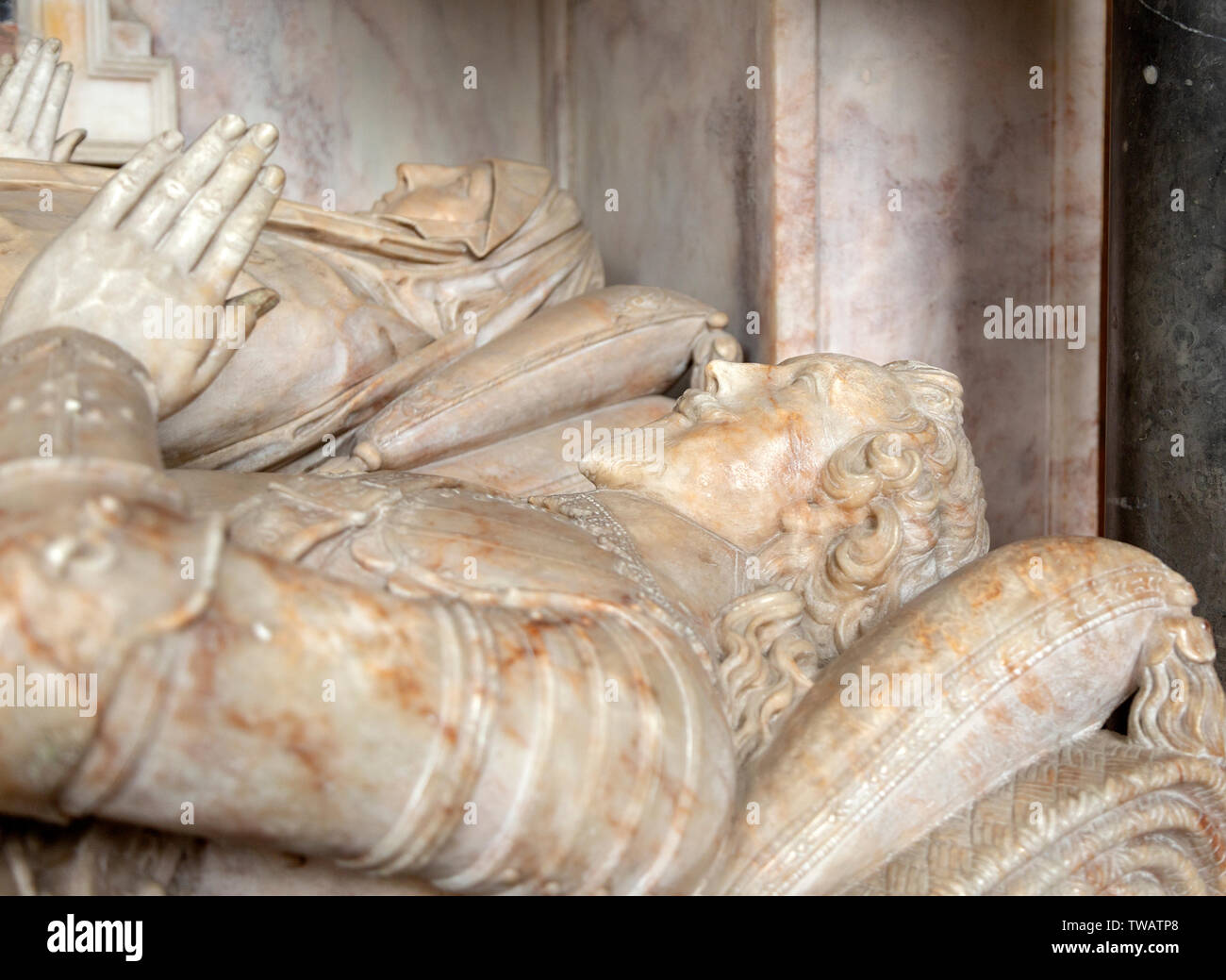 Interior of the priory church at Edington, Wiltshire, England, UK - the ...