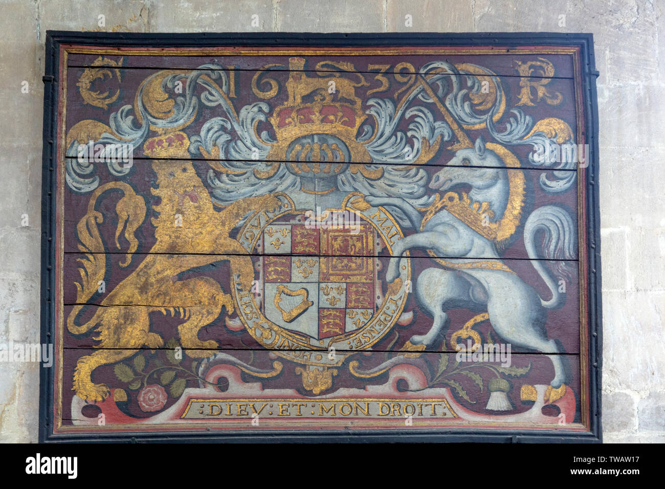 Interior of the priory church at Edington, Wiltshire, England, UK ...