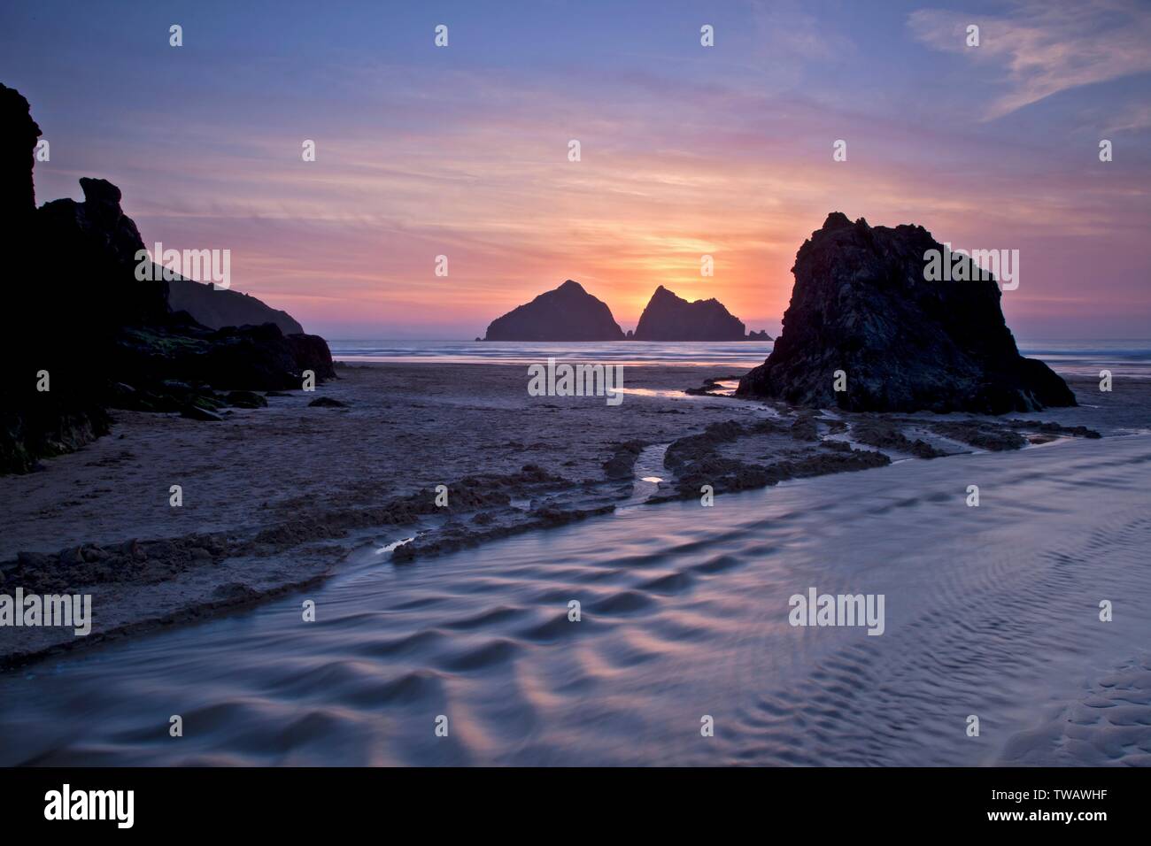 Great Britain, England, Holywell bay, Perranporth, Cornwal Stock Photo ...