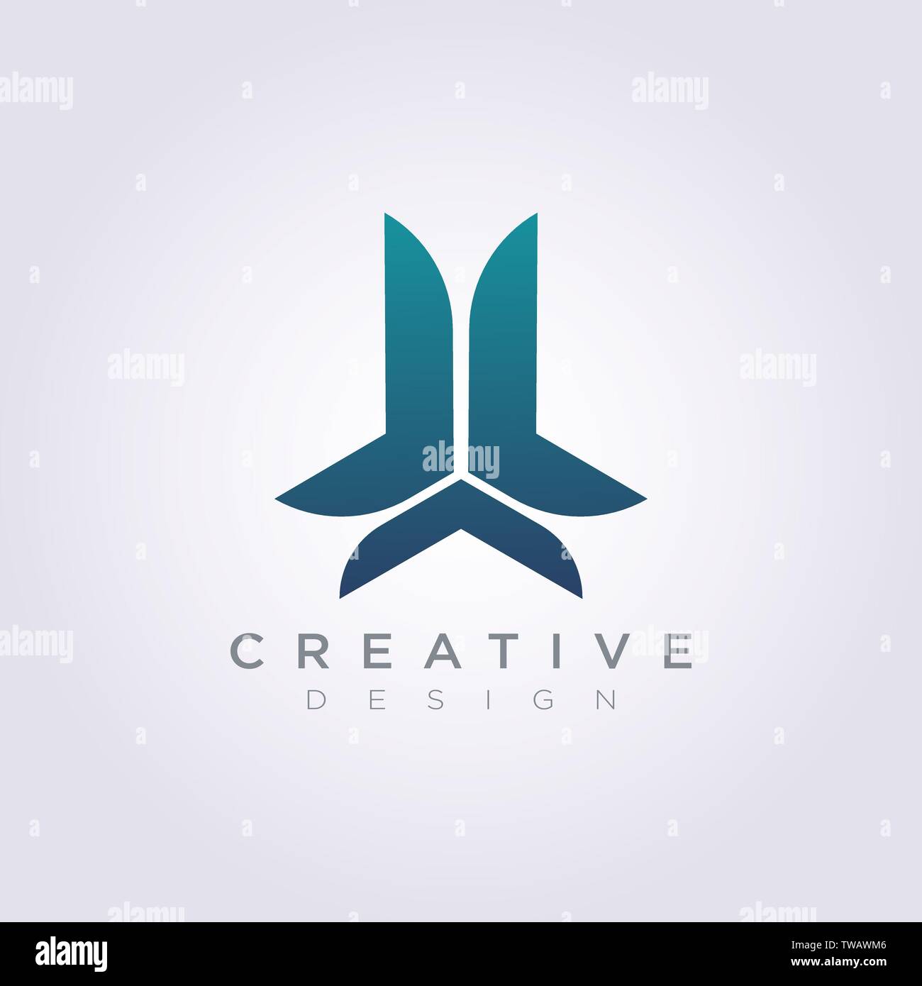 Abstract Triangle Decorative Propeller Vector Design Symbol Logo ...