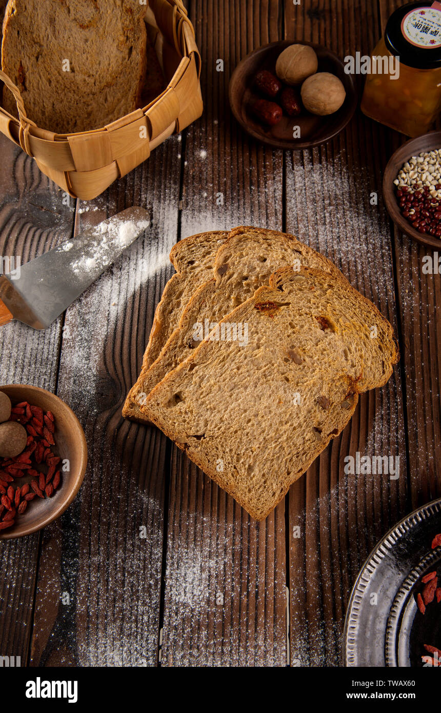 Grain, whole wheat bread, toast Stock Photo - Alamy