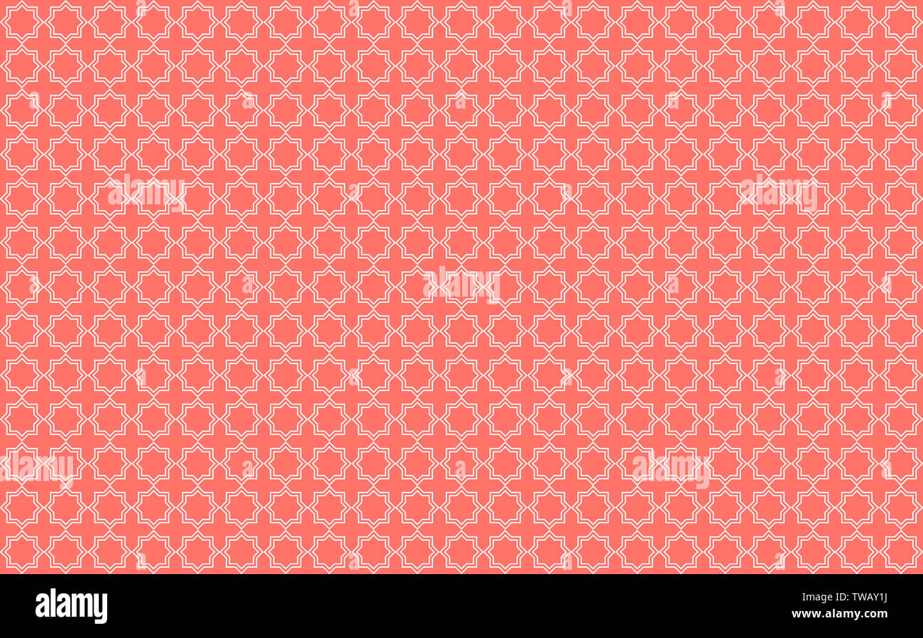 Coral Quatrefoil Background