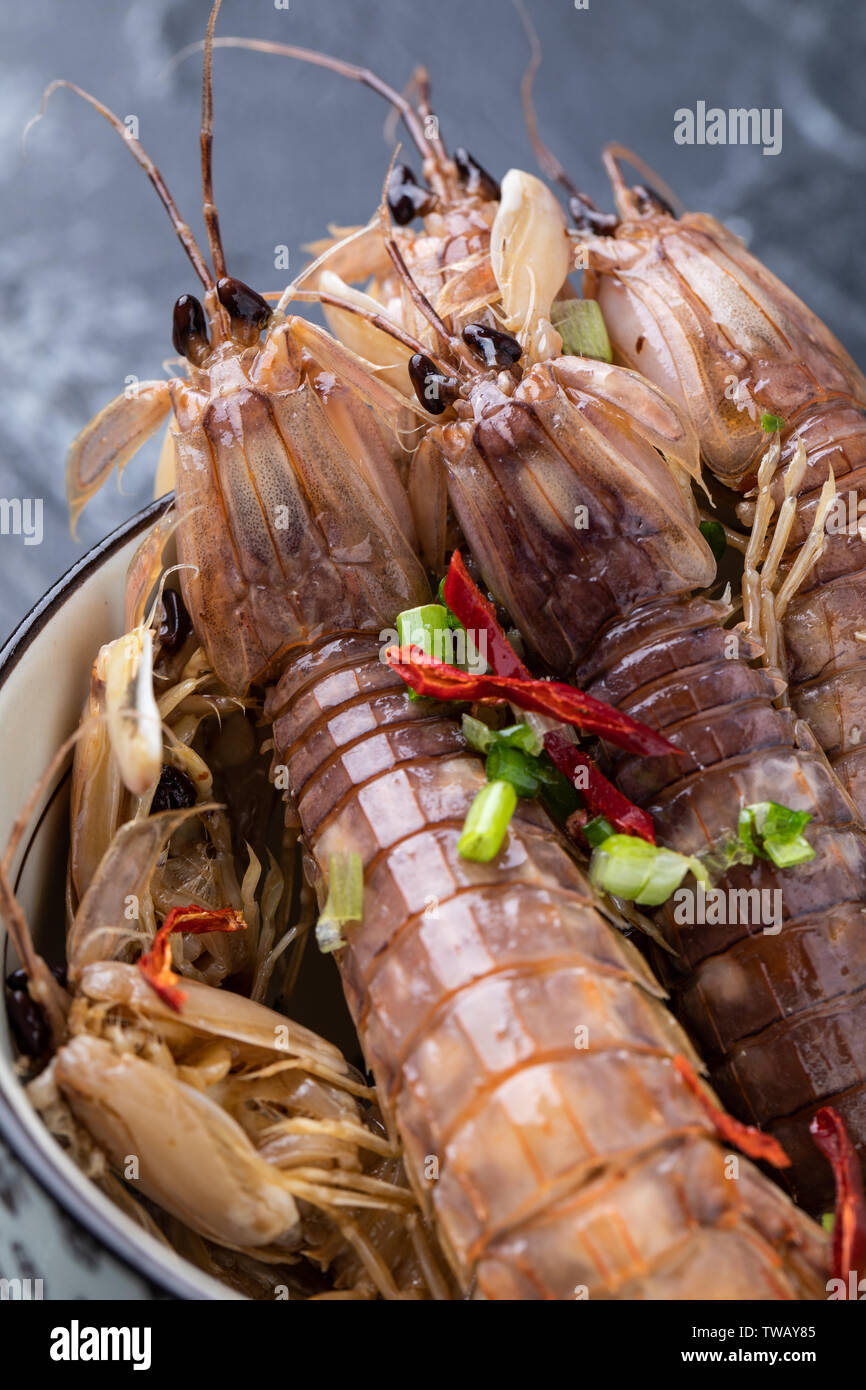 Spicy Pippi Shrimp Stock Photo - Alamy