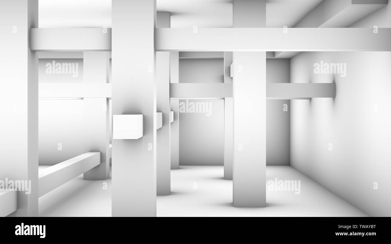 Abstract 3d rendering background with columns Stock Photo - Alamy