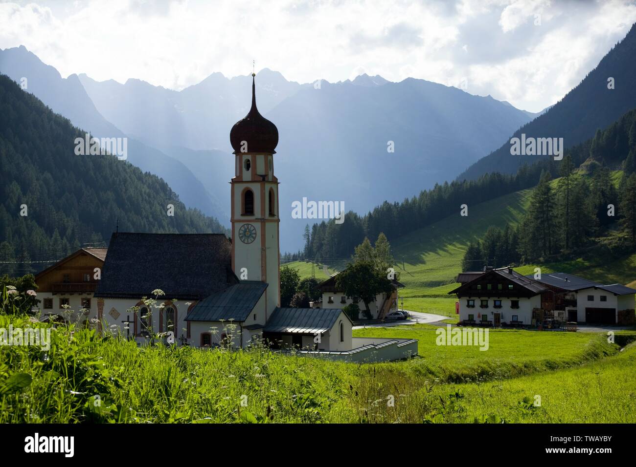 Austria, Tyrol, Stubai Alps, town Gries Stock Photo - Alamy