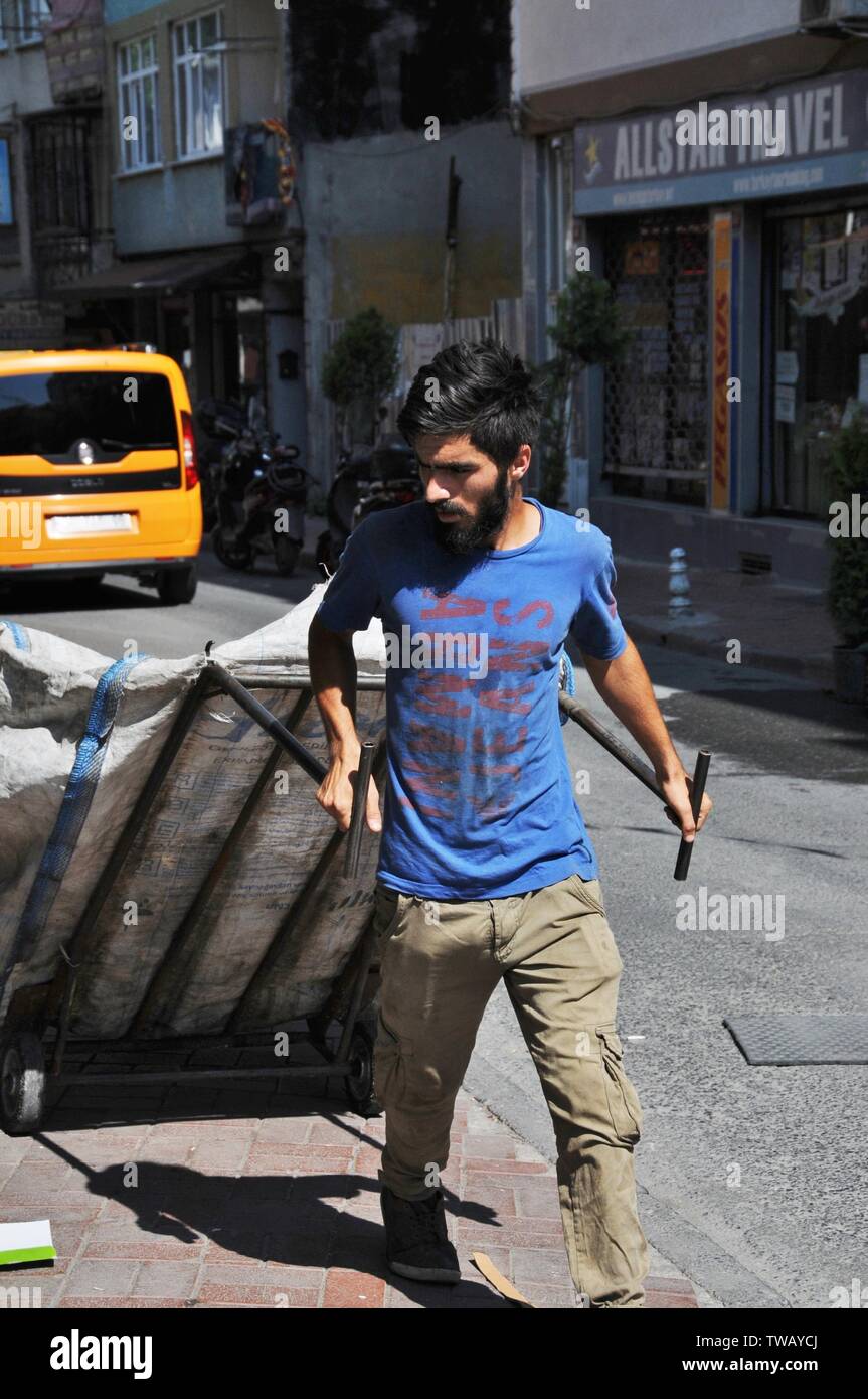 Rubbish Recycling in Istanbul Stock Photo - Alamy