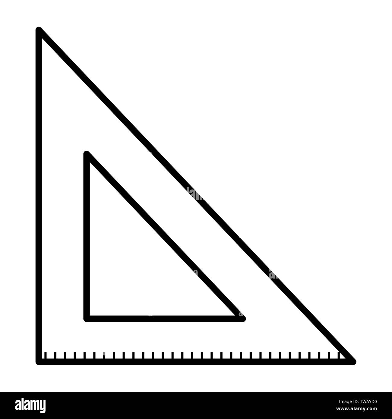 triangle rule education supply icon Stock Vector Image & Art - Alamy