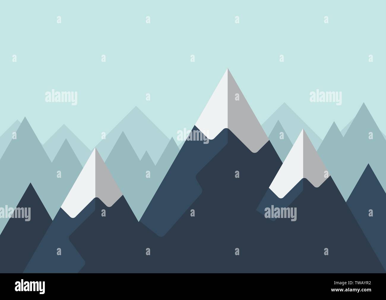Mountain in flat style. Vector illustration Stock Vector Image & Art ...