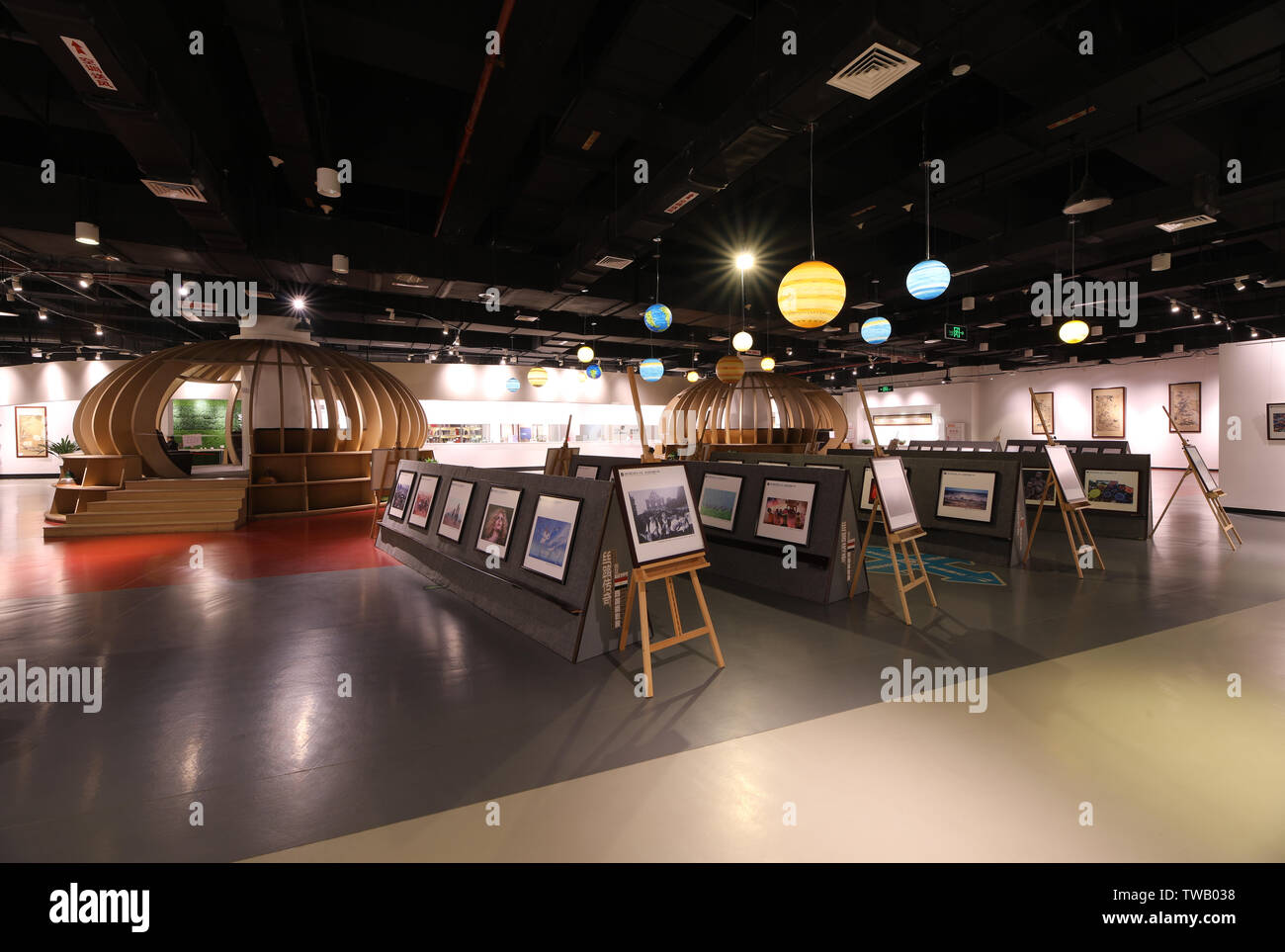 Exhibition hall design layout Stock Photo - Alamy