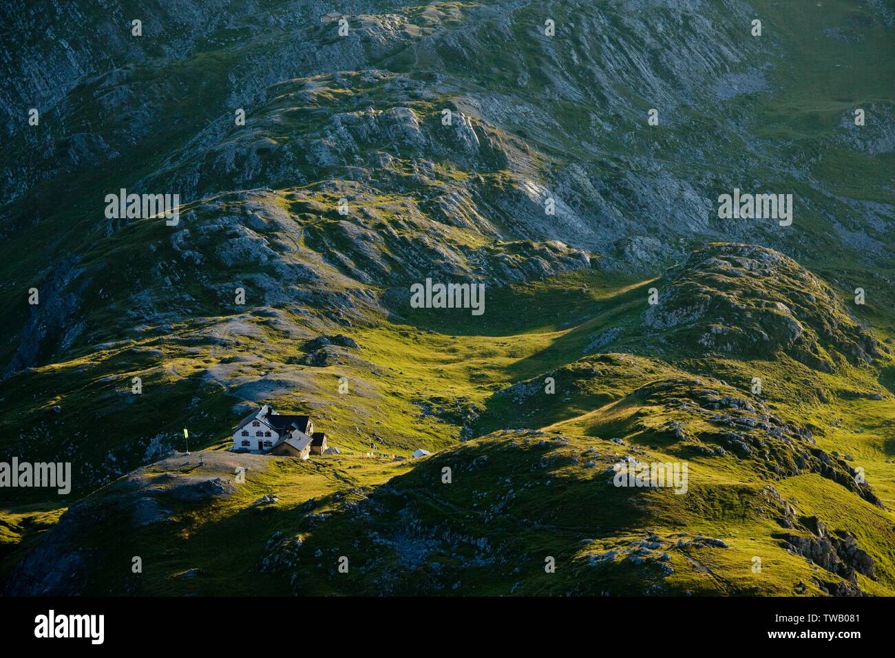 Austria, Tyrol, Lechtal Alps, Leutkircher Hut Stock Photo - Alamy