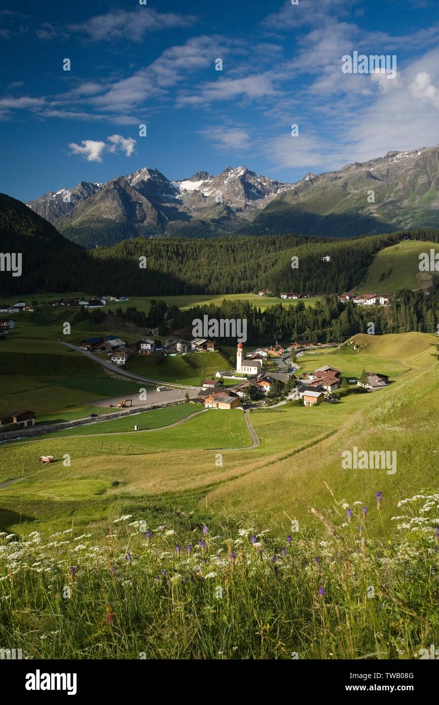 Austria, Tyrol, Oetztal Alps, Niederthai near Umhausen in the Oetz ...