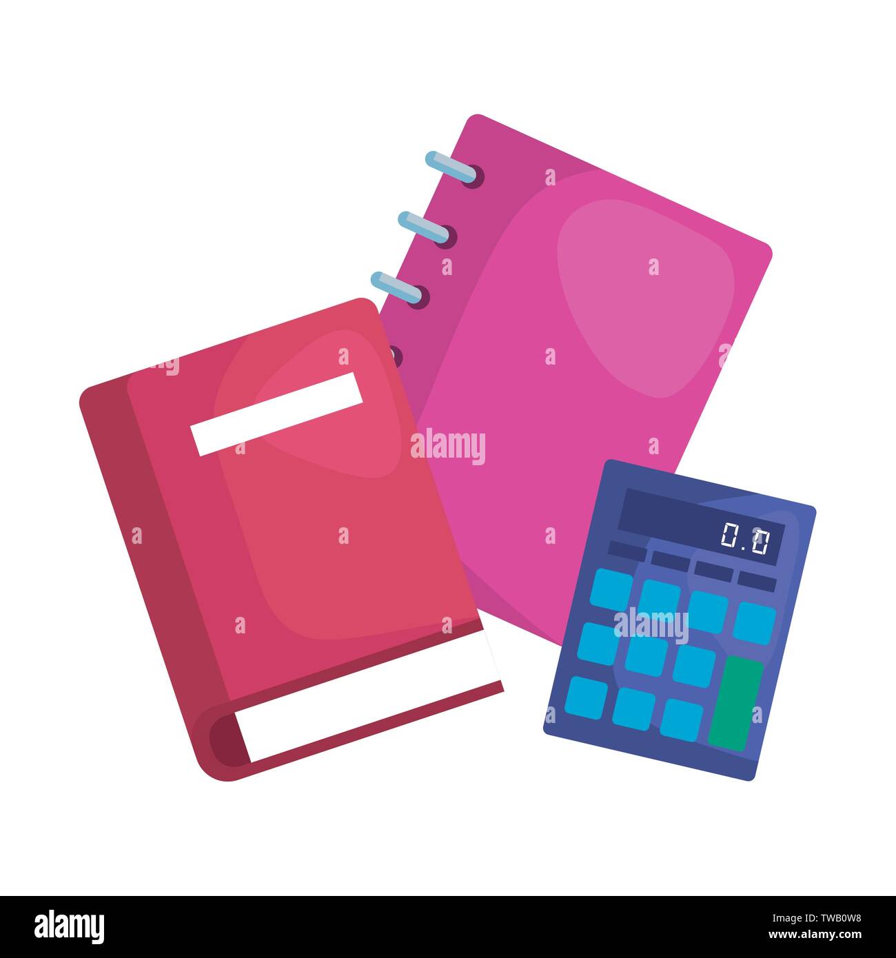 Business accessories notebook calculator Stock Vector Images - Alamy