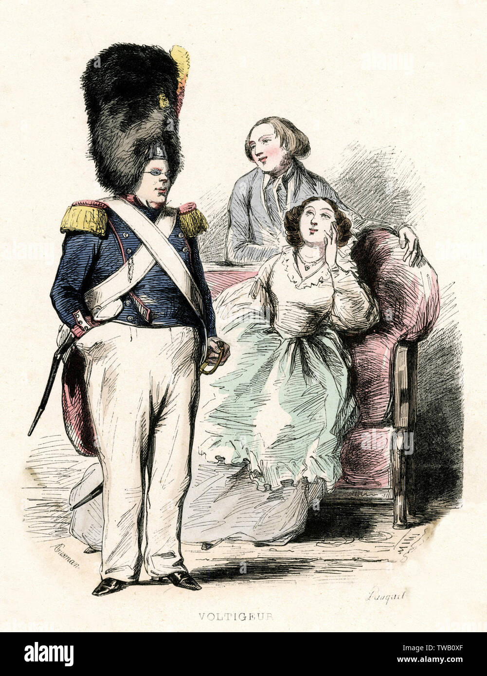 French National Guard, the Voltigeur Stock Photo - Alamy