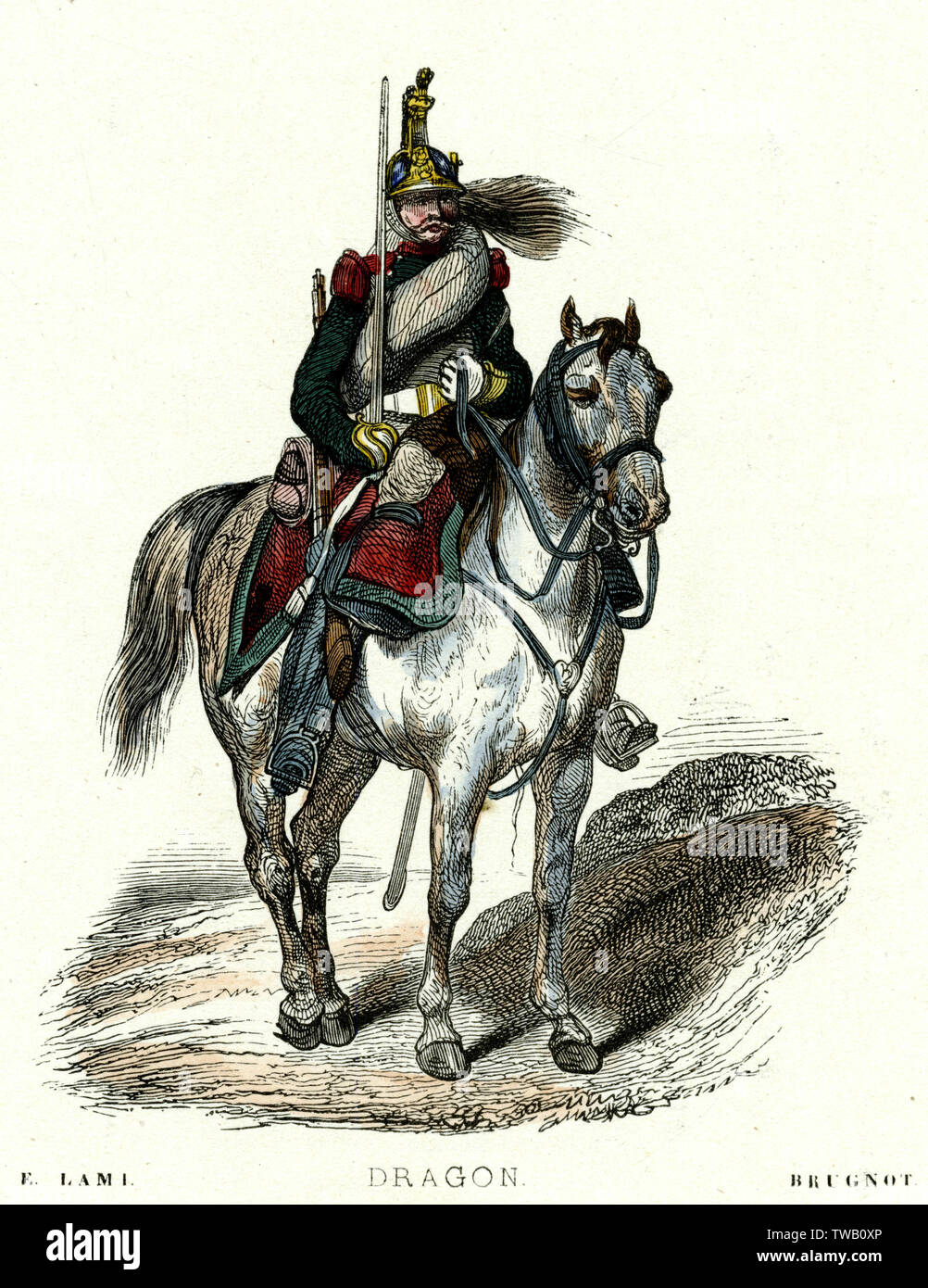 Fremch Dragoon Cavalry Soldier Stock Photo - Alamy