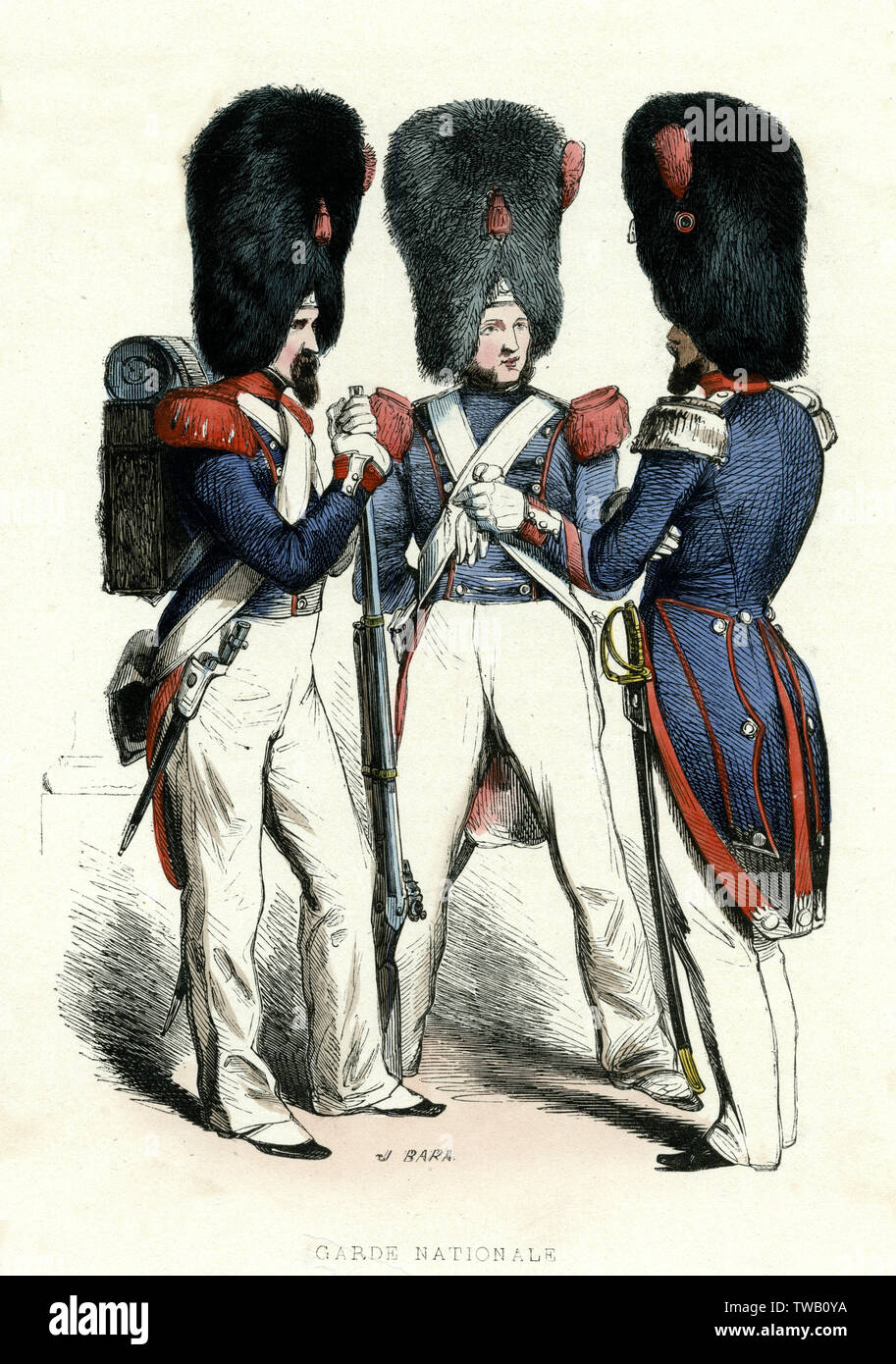 French National Guard (Grenadiers Stock Photo - Alamy