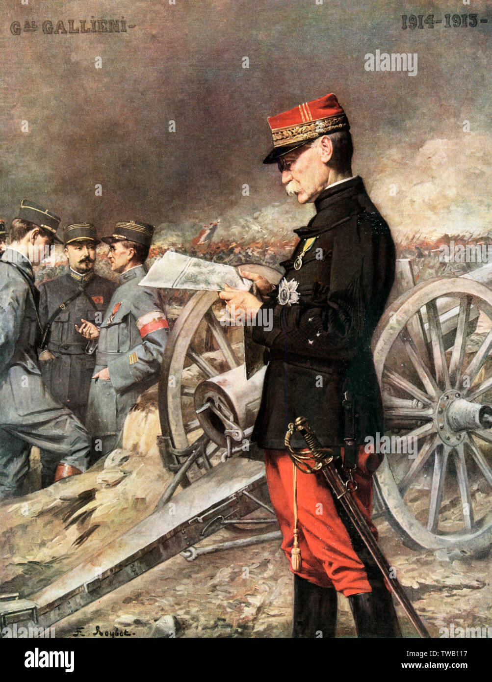 General Joseph Gallieni, French Army officer, WW1 Stock Photo - Alamy