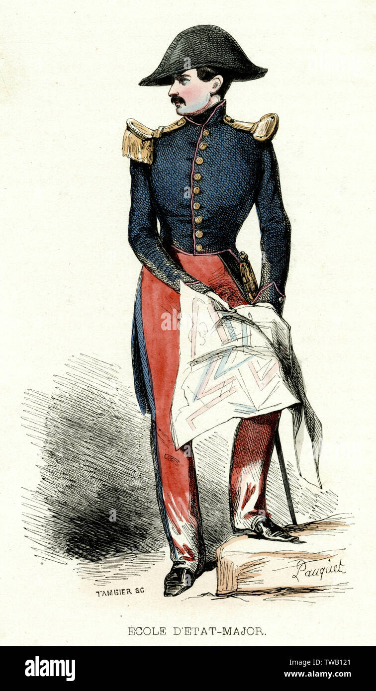 French Staff College Officer Stock Photo - Alamy