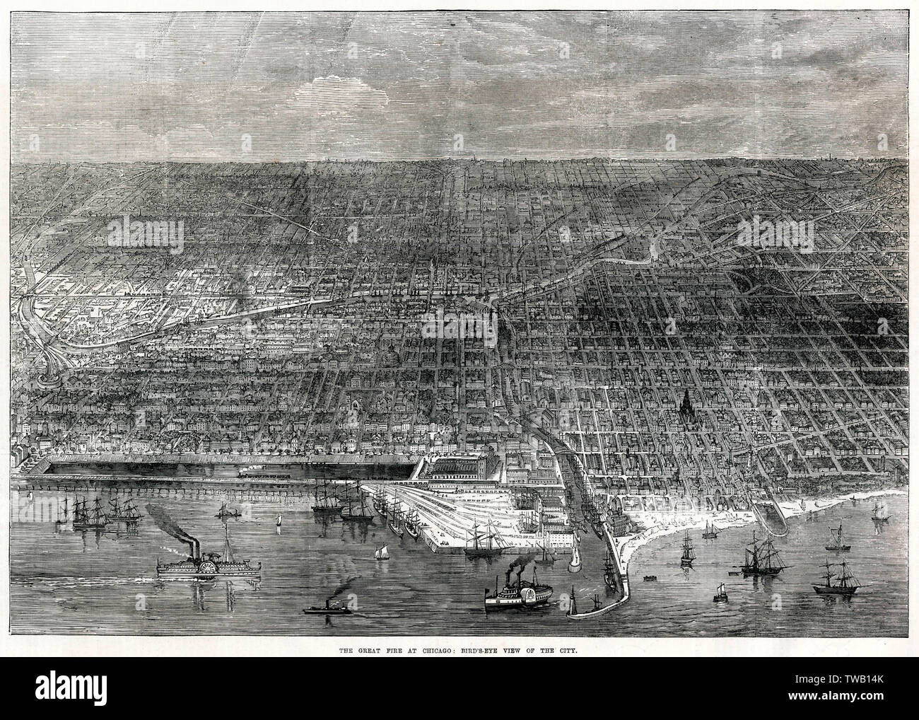 Chicago in 1871 Stock Photo - Alamy