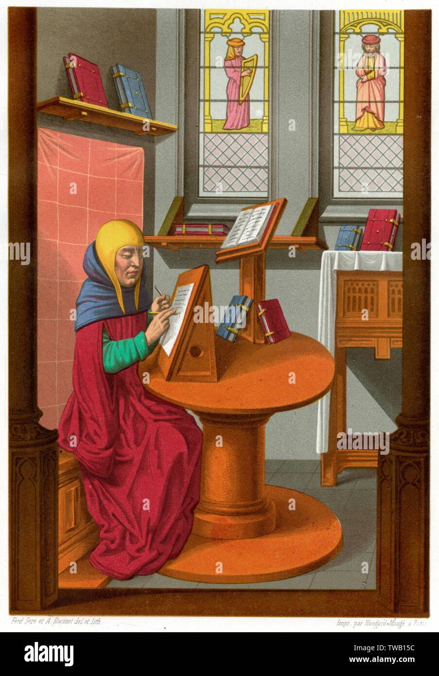 Monk manuscript hi-res stock photography and images - Alamy