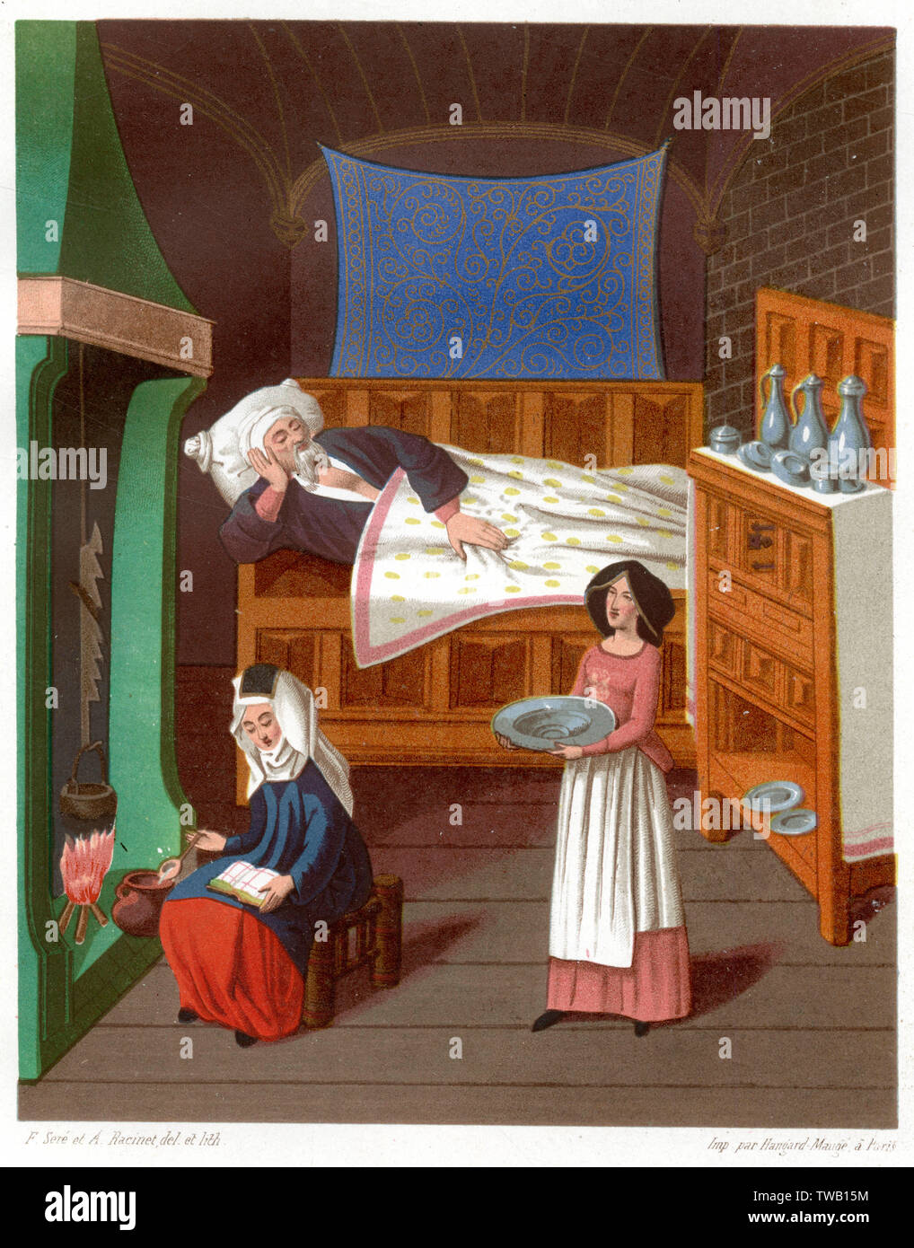 A BEDROOM, 15TH CENTURY Stock Photo - Alamy
