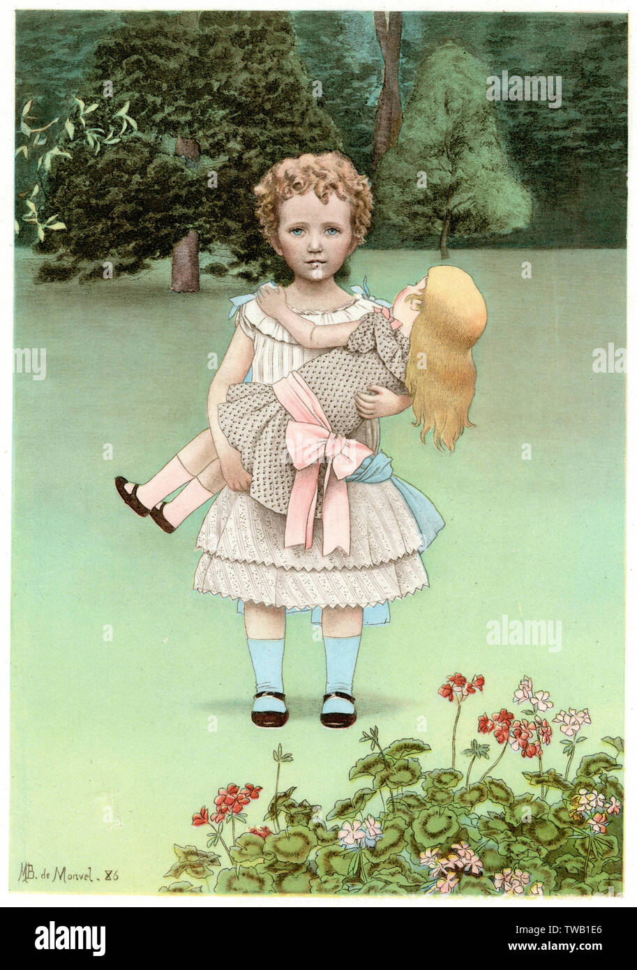 GIRL HOLDS DOLL Stock Photo - Alamy