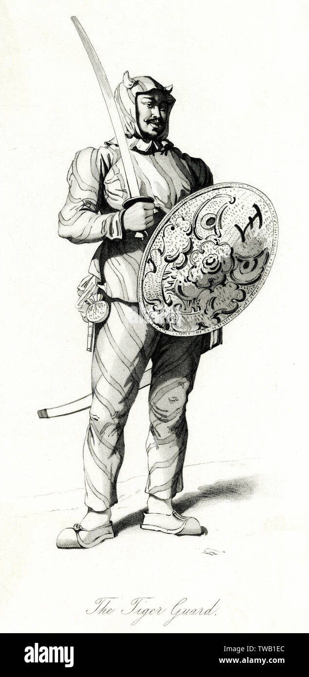 CHINESE TIGER GUARD 1850 Stock Photo - Alamy