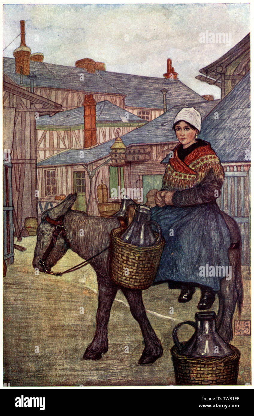NORMANDY MILK CARRIER Stock Photo - Alamy