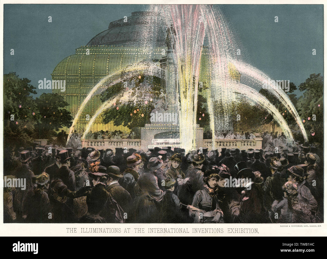 Exterior of the International Inventions Exhibition 1885 Stock Photo ...