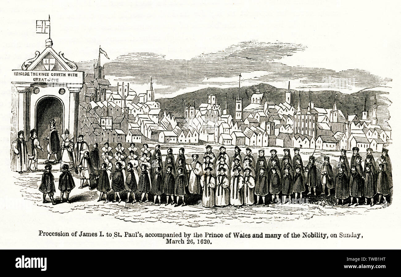Procession of James I 1620 Stock Photo - Alamy