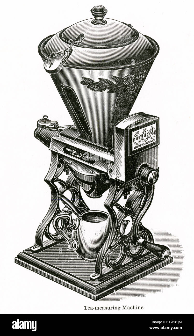 Tea measuring machine 1909 Stock Photo - Alamy