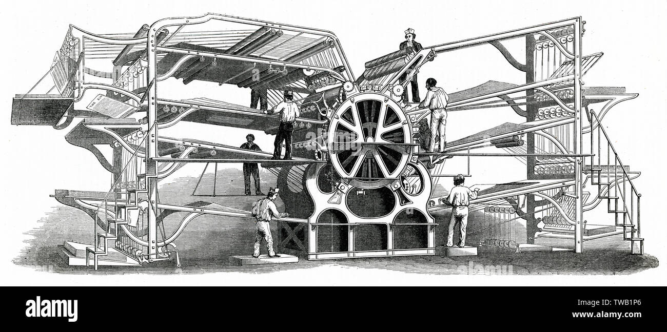 Printing press 19th century hi-res stock photography and images - Alamy