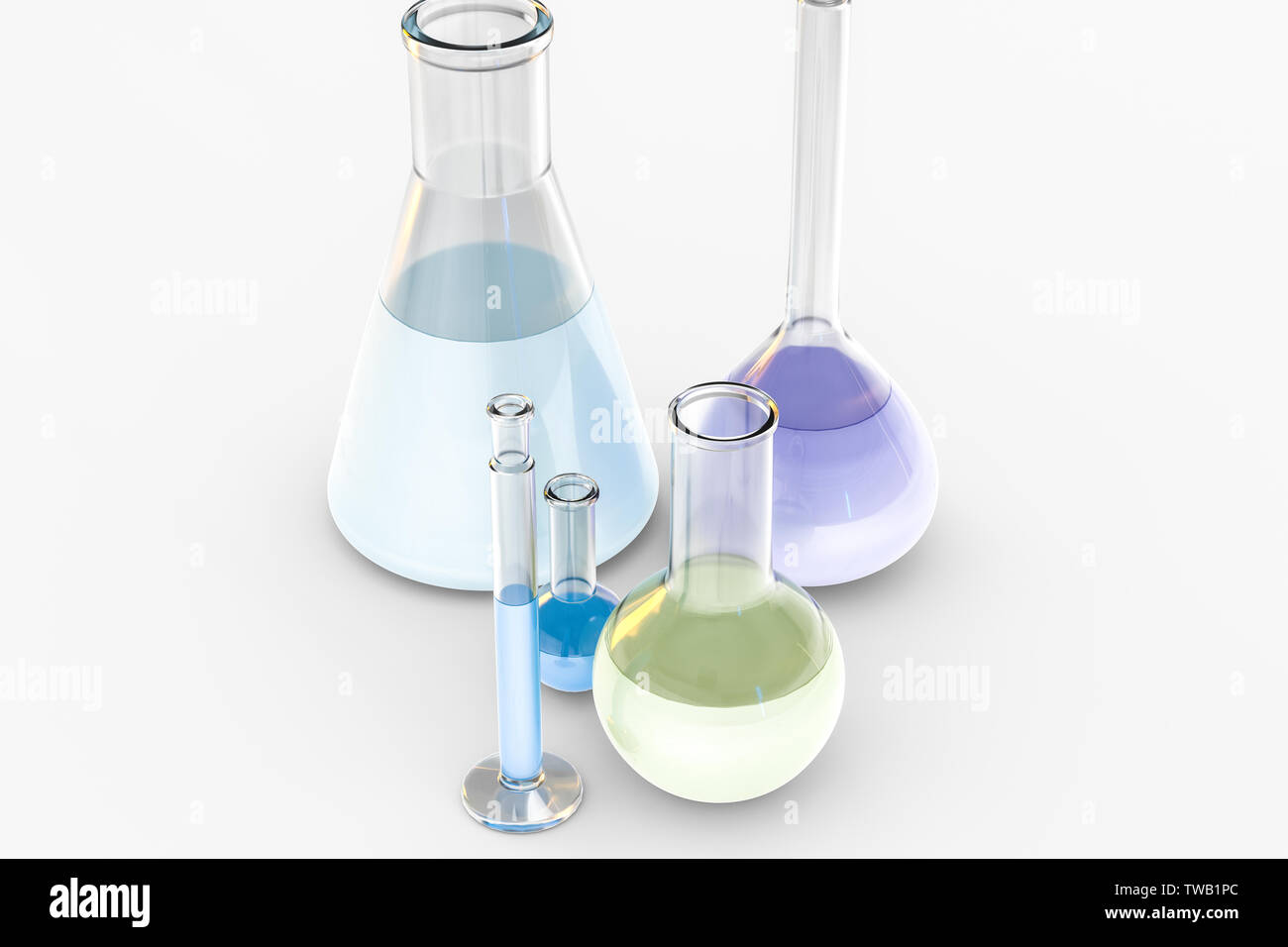 3D rendering, laboratory chemicals Stock Photo - Alamy