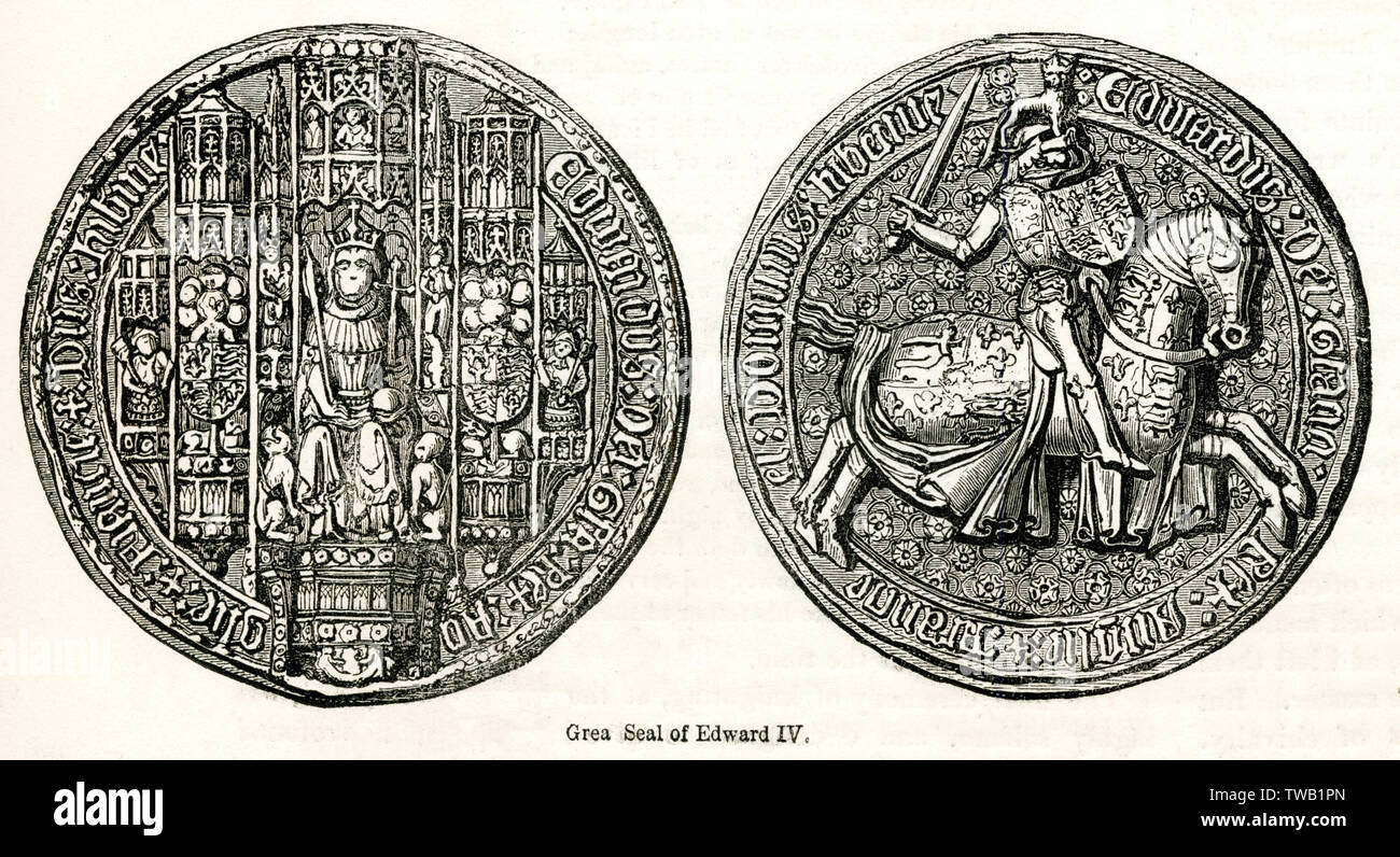 Great seal of Edward IV Stock Photo - Alamy