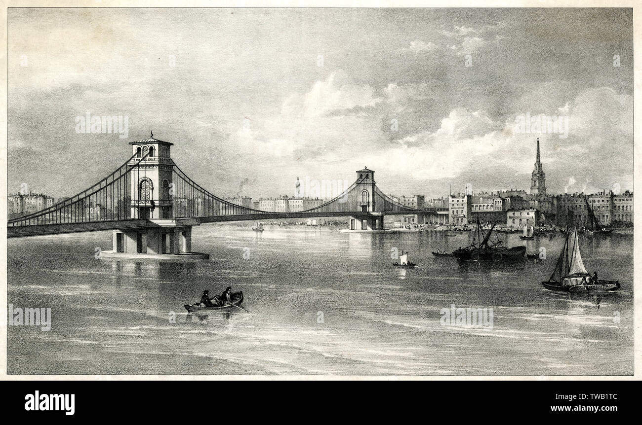 Hungerford suspension bridge hi-res stock photography and images - Alamy