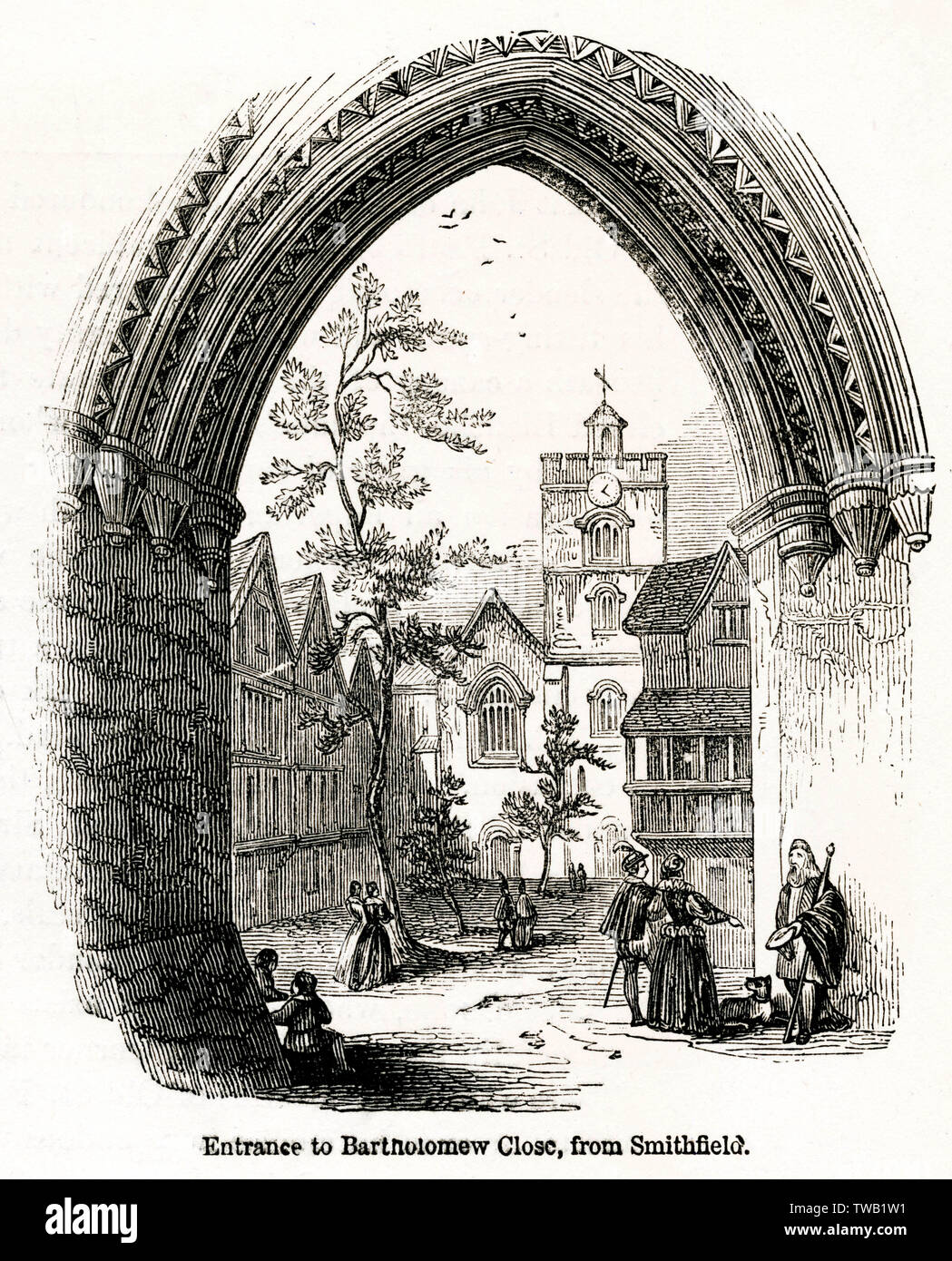 Entrance to Bartholomew Close, from Smithfield Stock Photo - Alamy