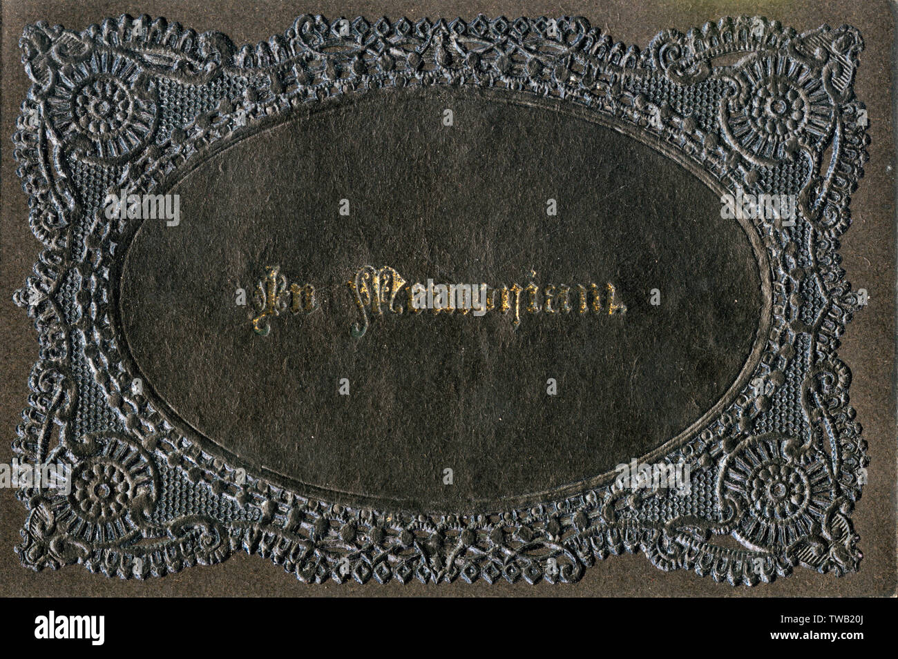 Mourning card, 1913 Stock Photo - Alamy