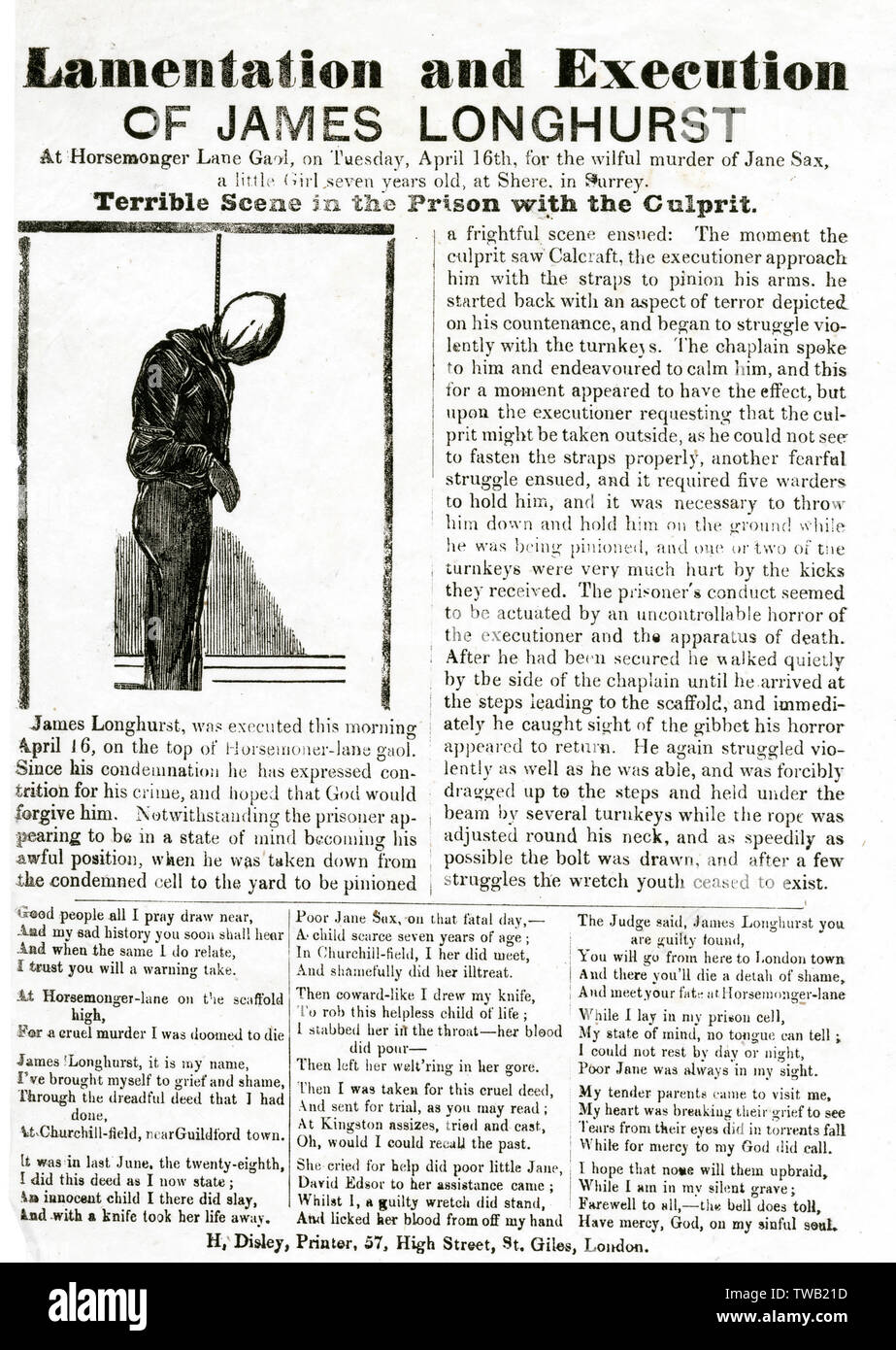 The 'Lamentation and Execution' of James Longhurst Stock Photo - Alamy