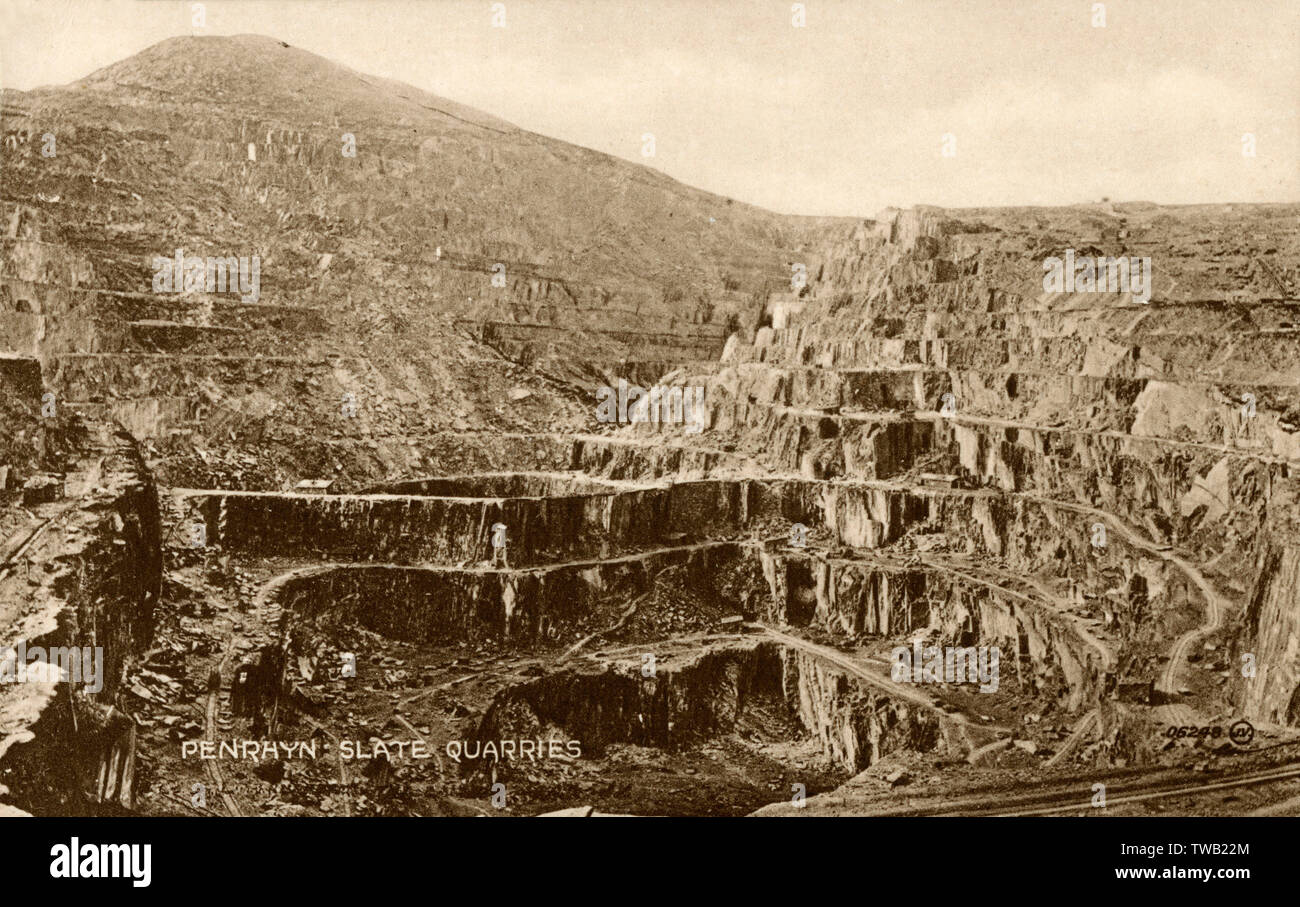 Slate Quarries - Penrhyn, Wales Stock Photo - Alamy