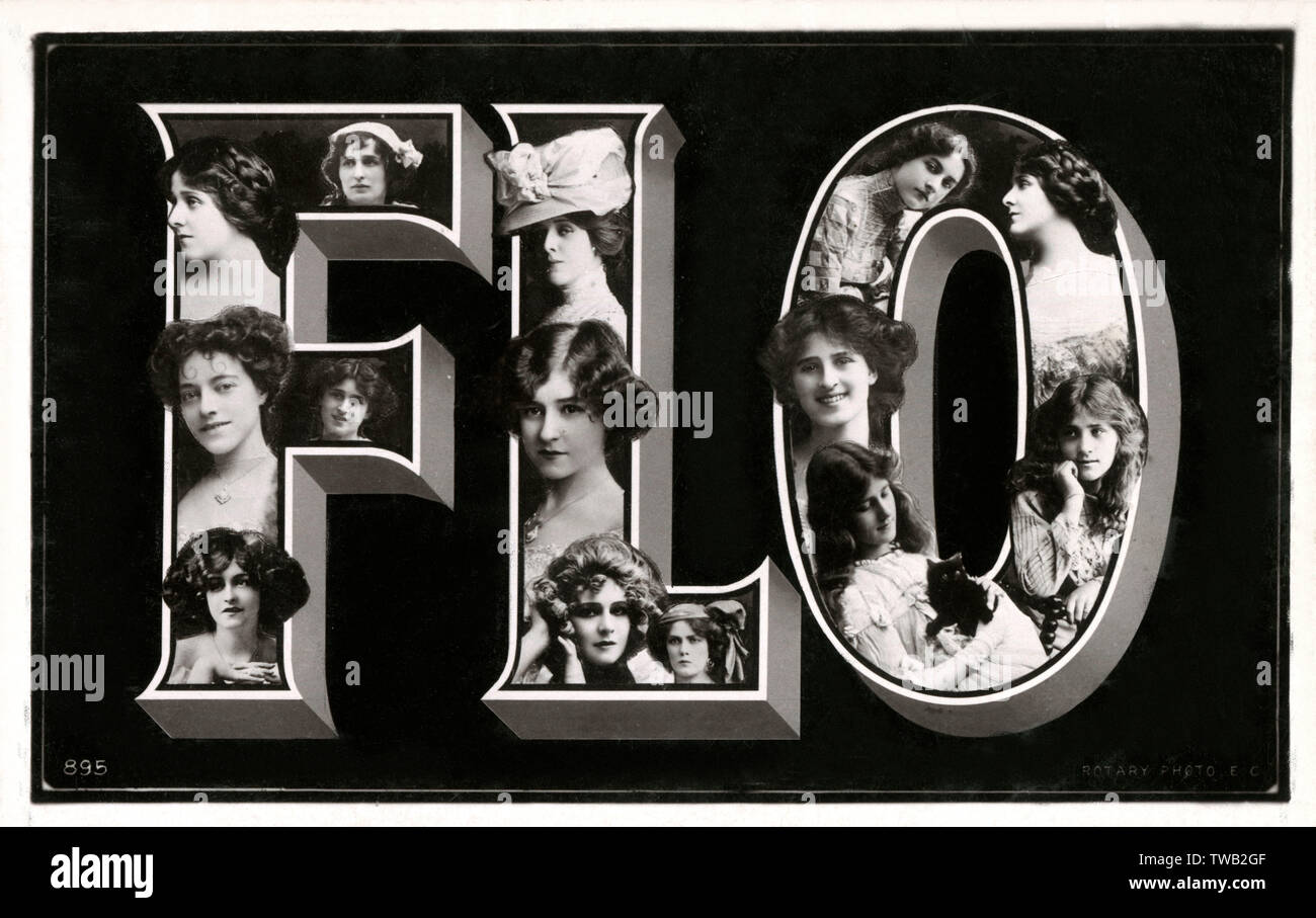 Large Letter Name card - 'Flo' Stock Photo - Alamy