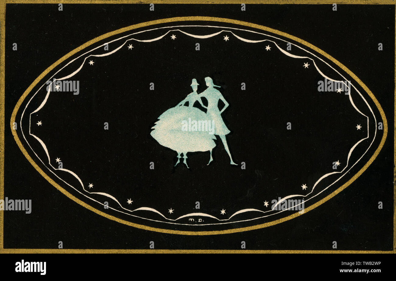 A couple standing together - reverse silhouette Stock Photo - Alamy