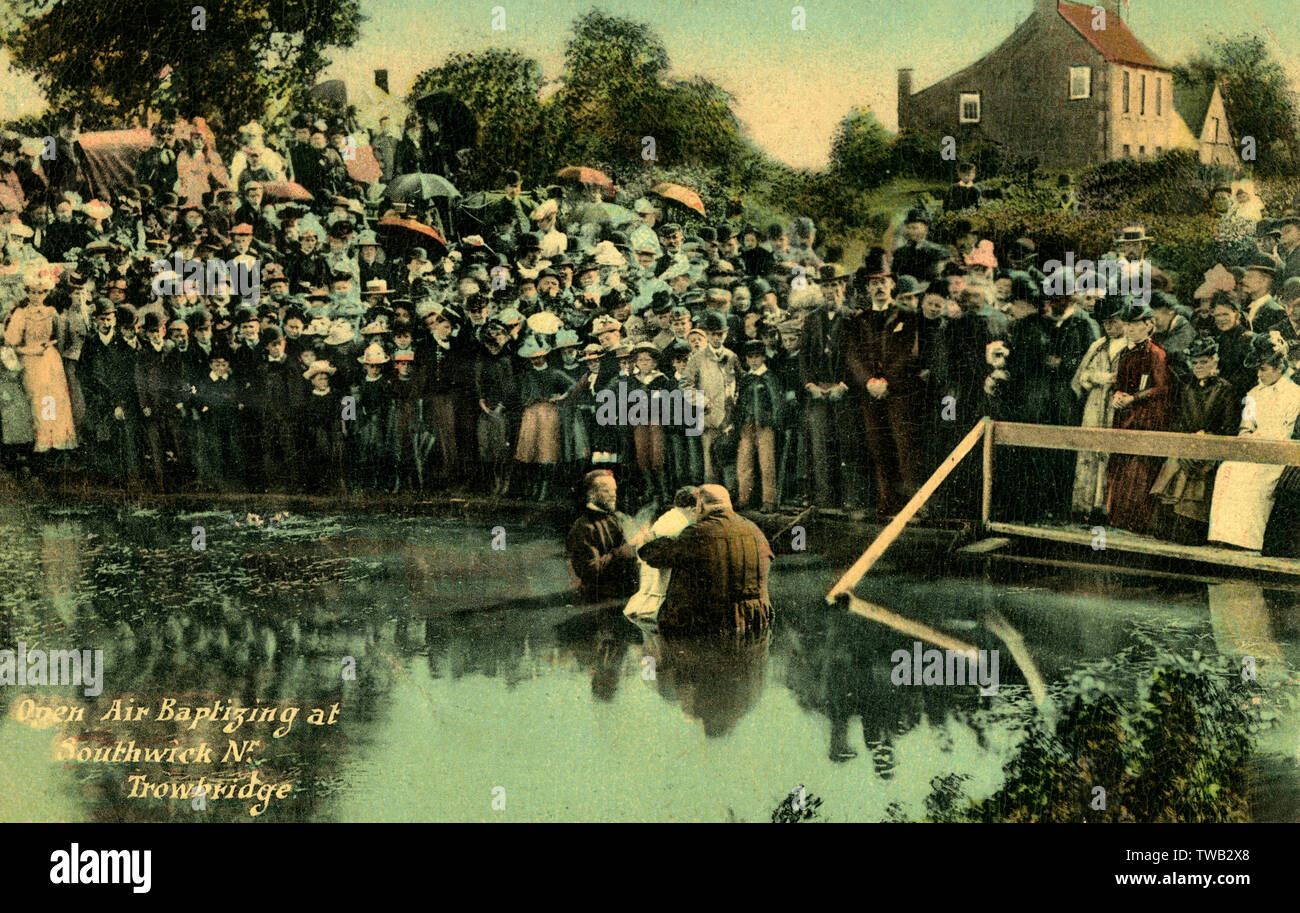 Southwick near Trowbridge, Wiltshire - An Open-Air Baptism Stock Photo ...