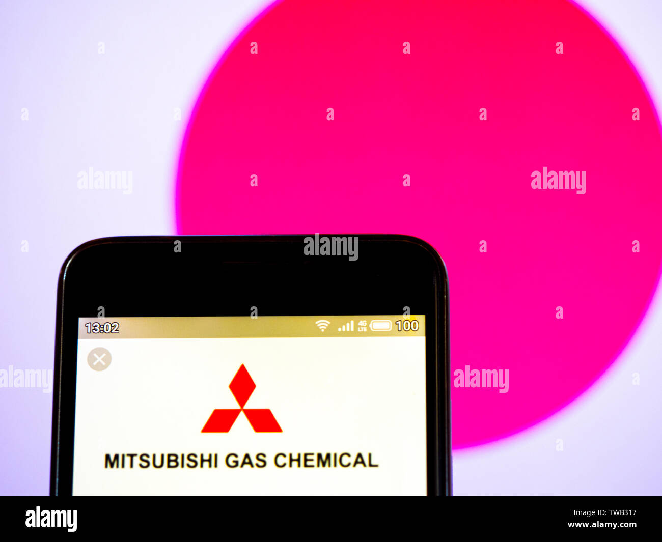 In this photo illustration the Mitsubishi Gas Chemical Company logo is ...
