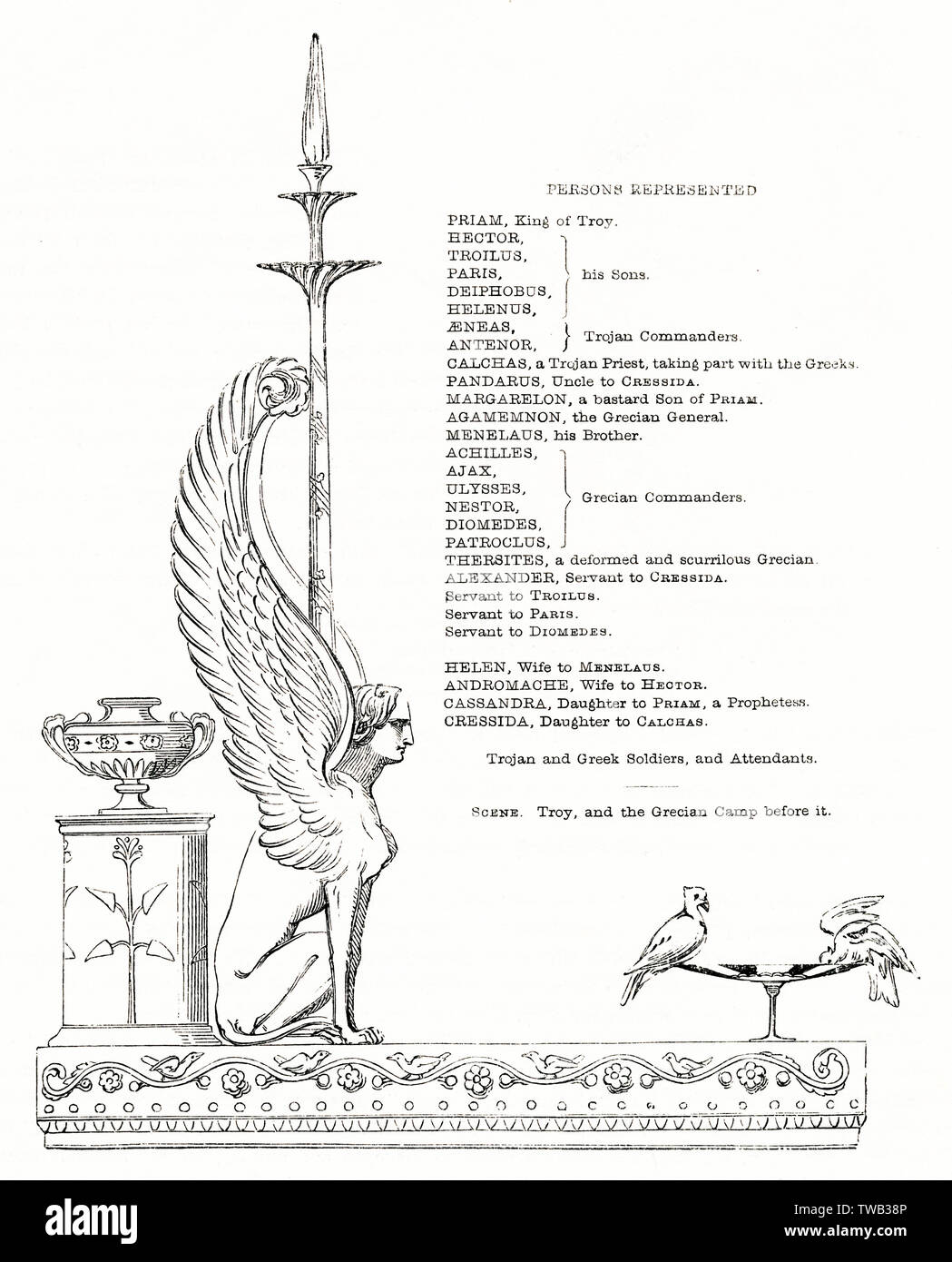 Illustration, Troilus and Cressida, by William Shakespeare Stock Photo ...