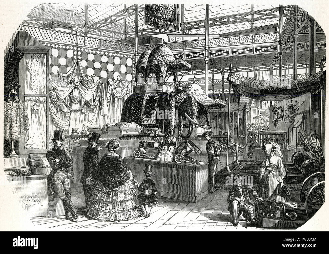Interior of The Great Exhibition 1851 Stock Photo - Alamy
