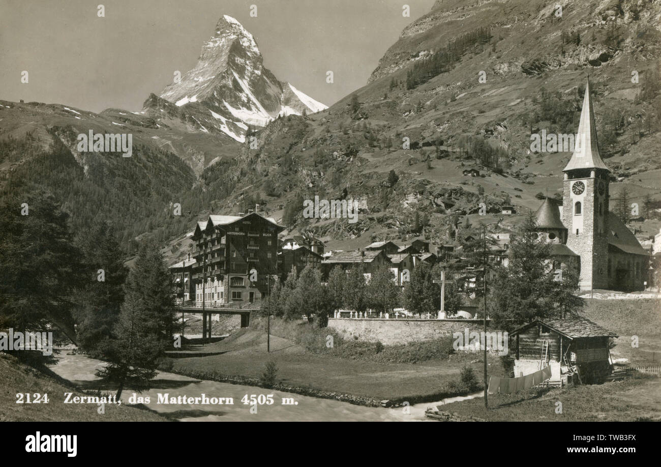 Zermatt and the Matterhorn - Switzerland Stock Photo - Alamy
