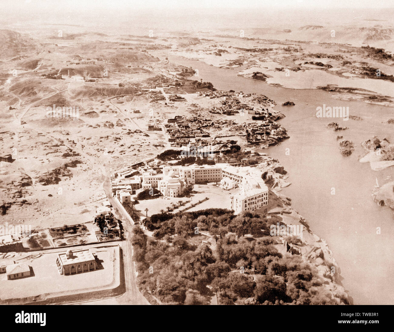 Aerial view, Cataract Hotel, Aswan (Assuan), Egypt Stock Photo - Alamy