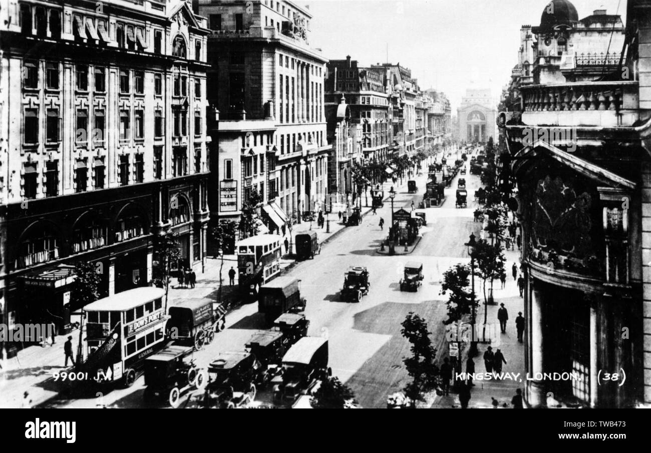London 1920s buildings street Black and White Stock Photos & Images - Alamy