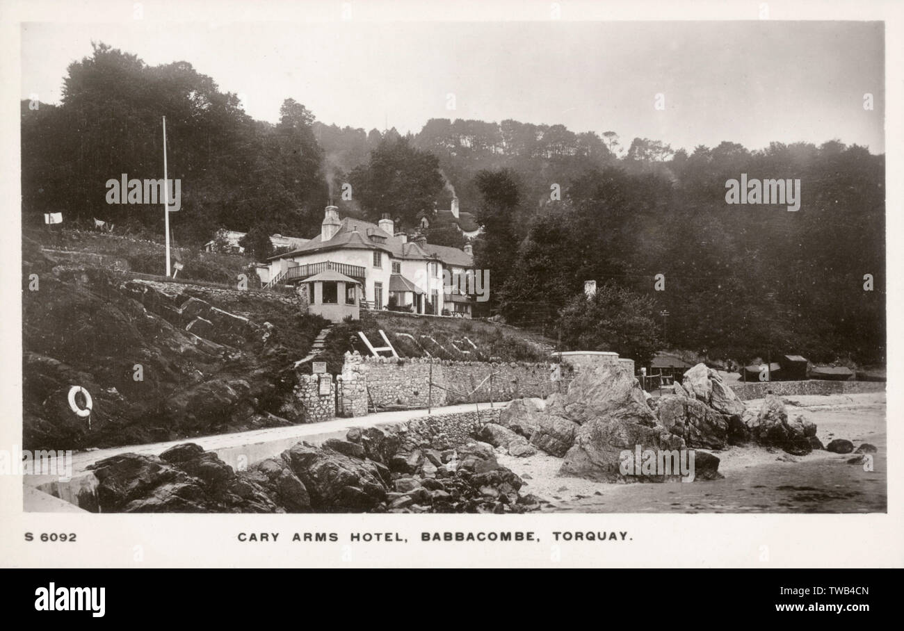 Cary Arms Hotel, Babbacombe, Torquay Stock Photo - Alamy