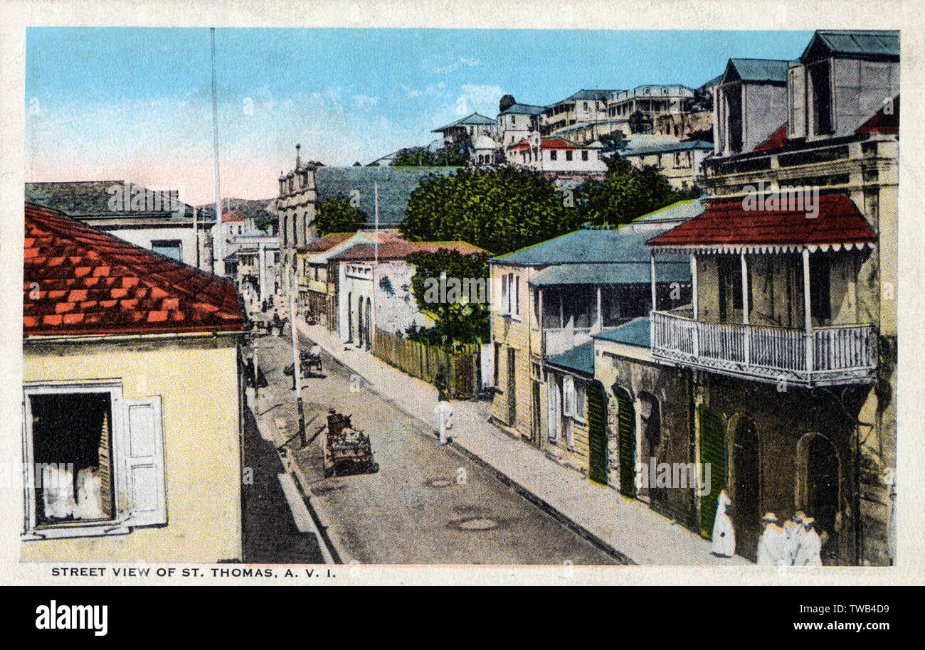U.S. Virgin Islands - St. Thomas - Street Scene Stock Photo - Alamy