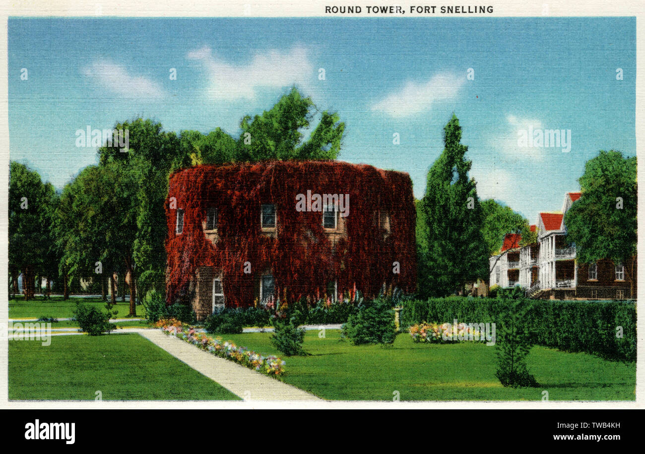 Round Tower, Fort Snelling, Minneapolis, Minnesota, USA Stock Photo - Alamy